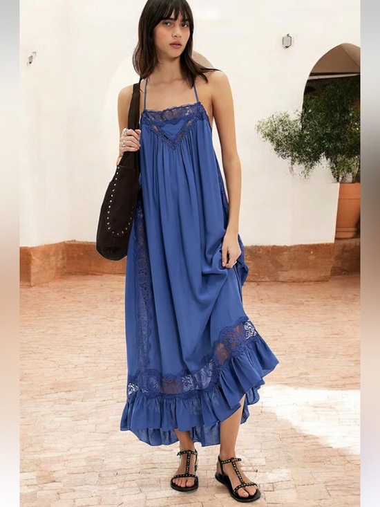 Free People | Dresses | Free People Intimately Kiss Me Later Maxi Slip ...